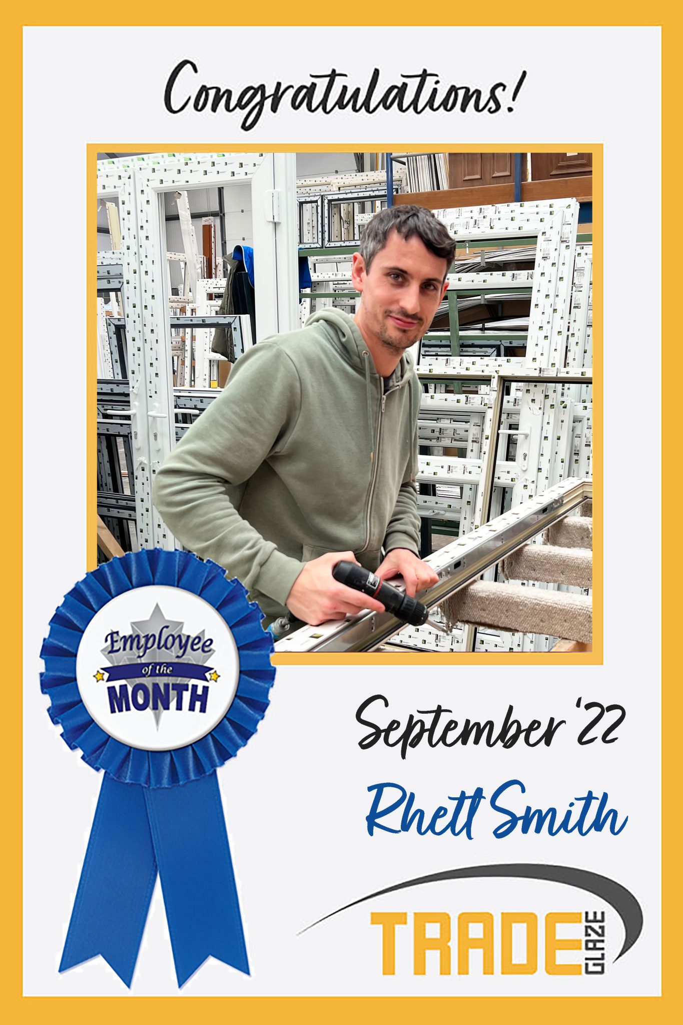 Meet our September Employee of the Month: Rhett Smith - Tradeglaze