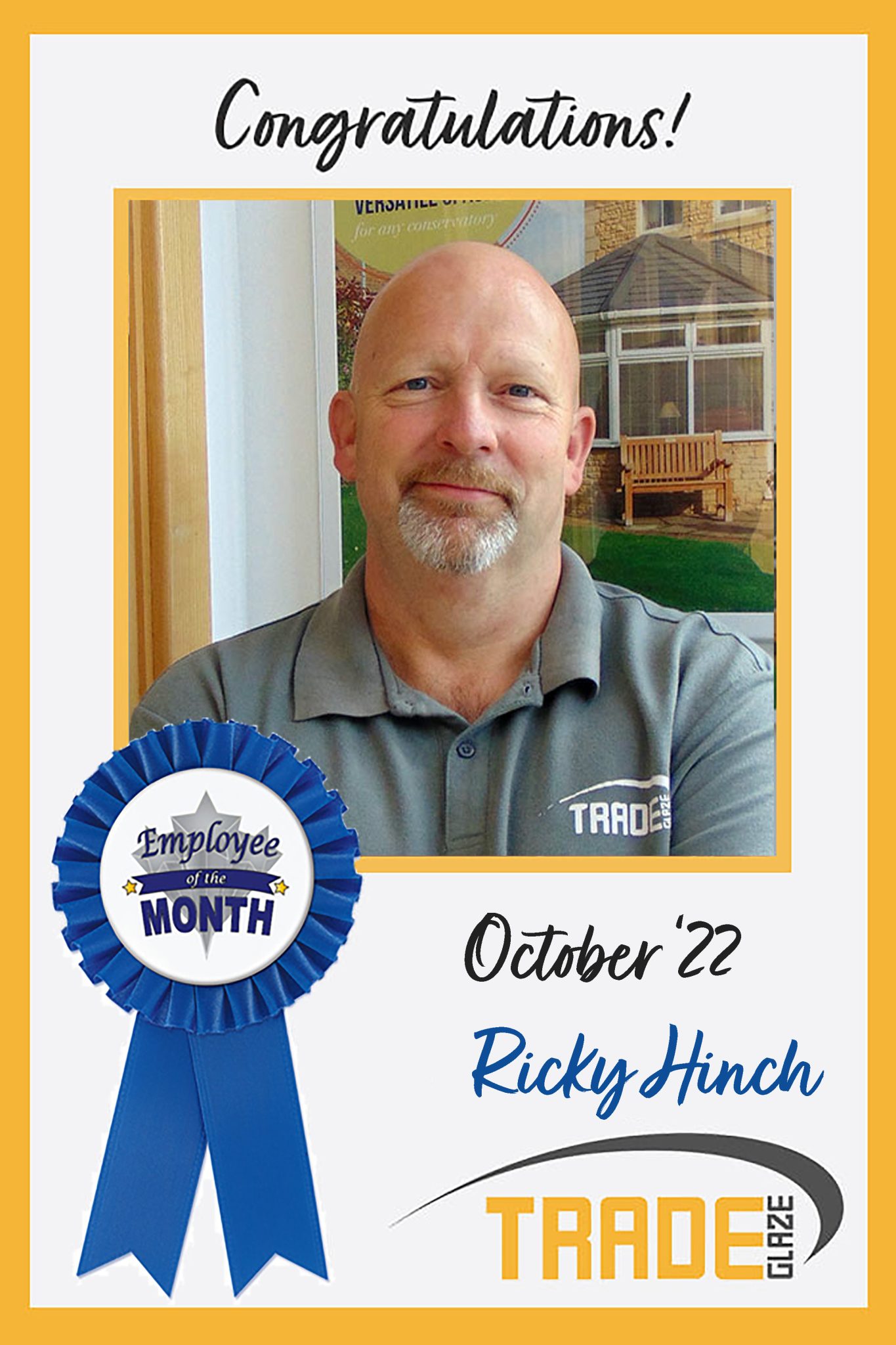 Meet our September Employee of the Month: Ricky Hinch - Tradeglaze